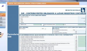 Formulario 500 IUE, ejemplo de llenado - Bolivia Impuestos Blog