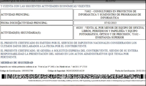 Certificación del NIT por SIAT en Línea