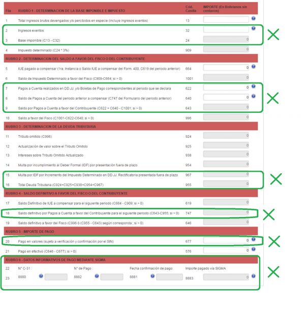 Version resumida Formularios 200 y 400 – Bolivia Impuestos Blog