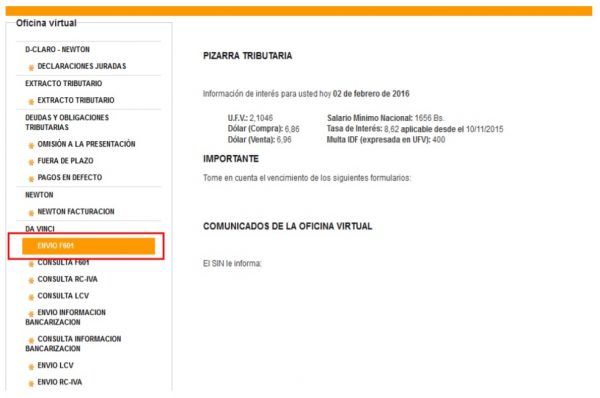 Formulario 601 Partes Vinculadas - Bolivia Impuestos Blog