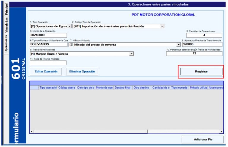 Formulario 601 Partes Vinculadas - Bolivia Impuestos Blog