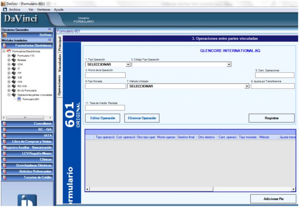 Formulario 601 Partes Vinculadas - Bolivia Impuestos Blog