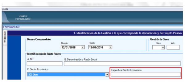 Formulario 601 Partes Vinculadas - Bolivia Impuestos Blog