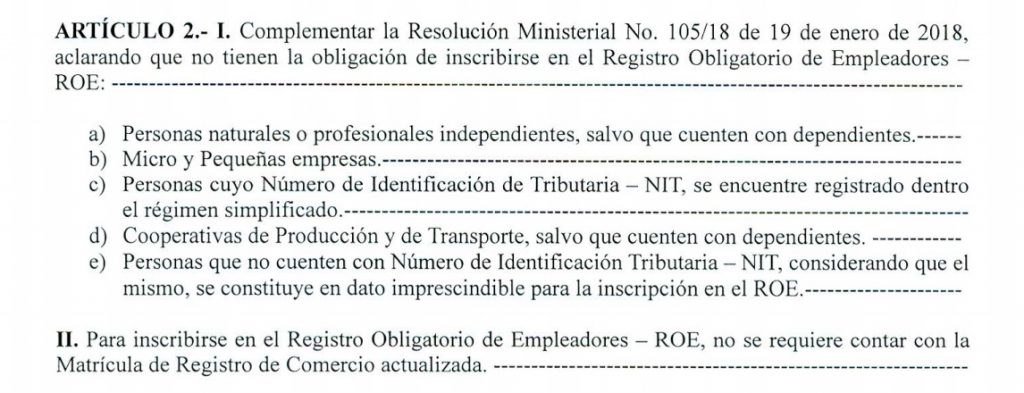 Resolución 105/18. El ROE y los nuevos procedimientos - Bolivia ...