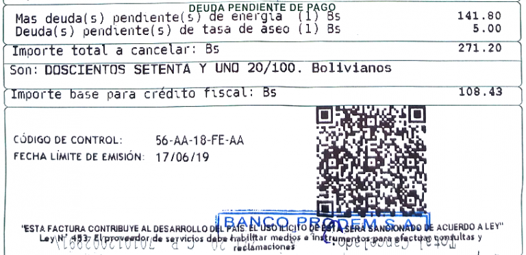 ¿Qué datos al escanear código qr de factura deben haber? - Bolivia ...