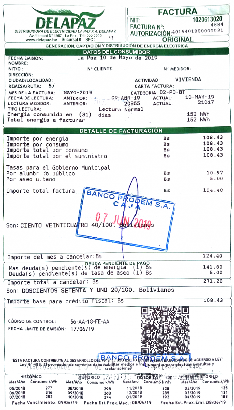Pasos para el asiento contable de una factura de energía eléctrica ...