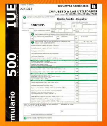 Guía de llenado de formulario 500 IUE - Bolivia Impuestos Blog