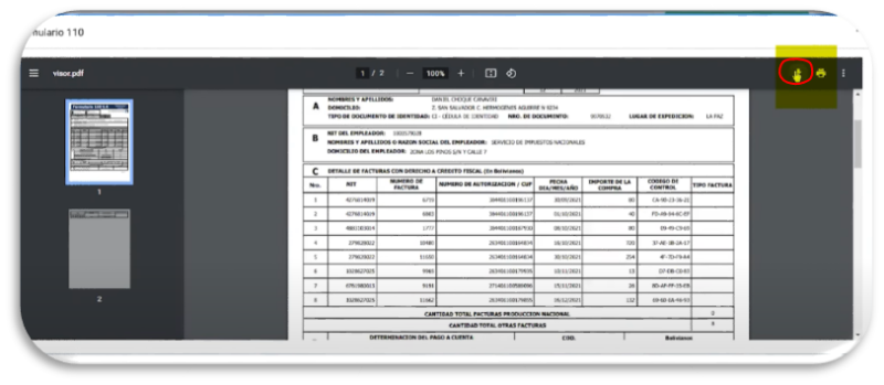 Contribuyentes Directos del RC-IVA: nuevo Form 110 v4 MIS FACTURAS para ...