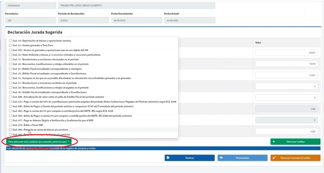 Formulario 200 y 400 versión 5 - Bolivia Impuestos Blog