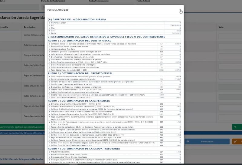 Formulario 200 y 400 versión 5 – Bolivia Impuestos Blog