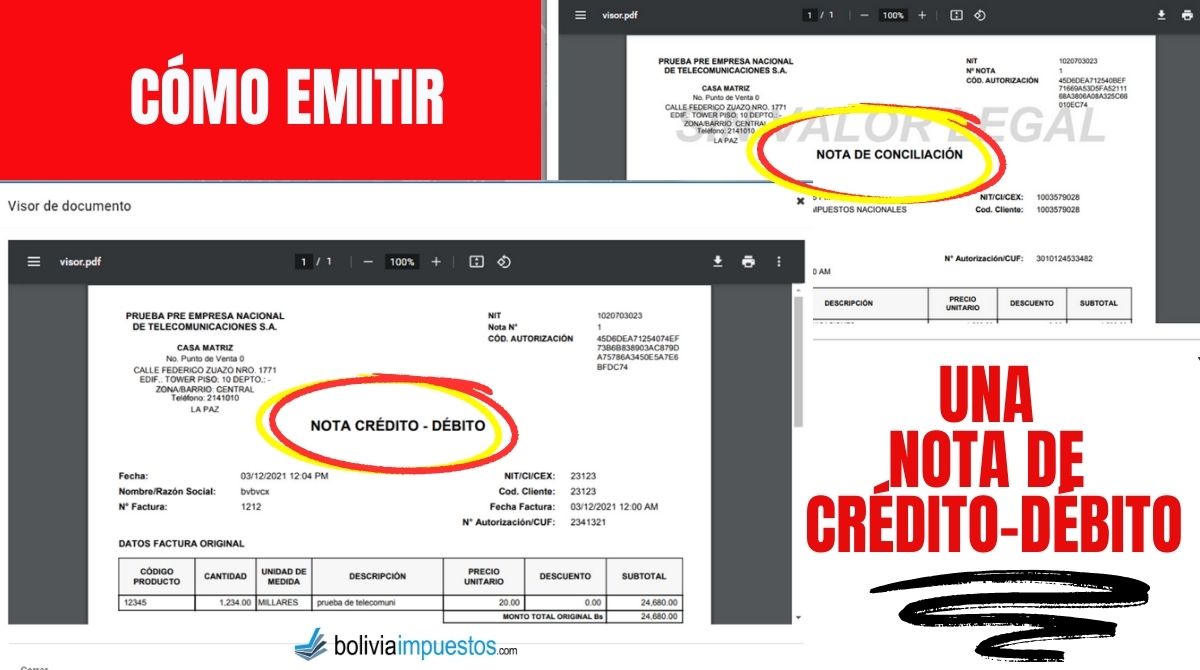 ¿Cómo emitir una Nota de Crédito – Débito?