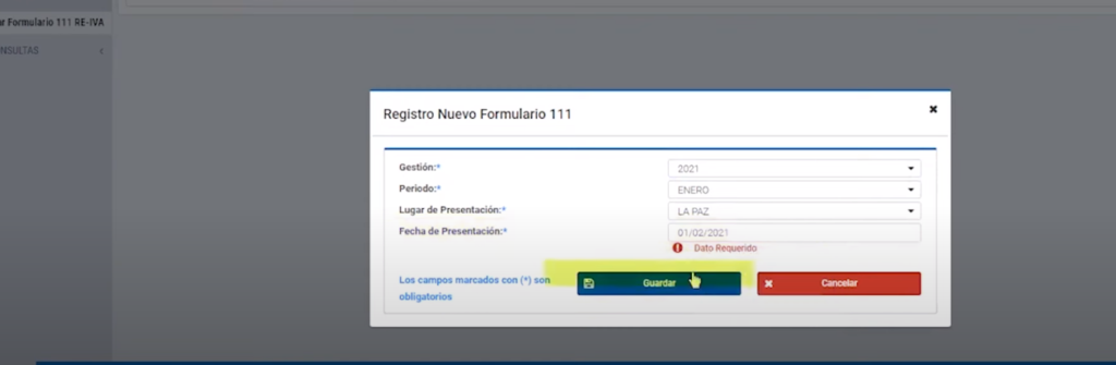 Cómo llenar el formulario 111 manualmente (Re-IVA)