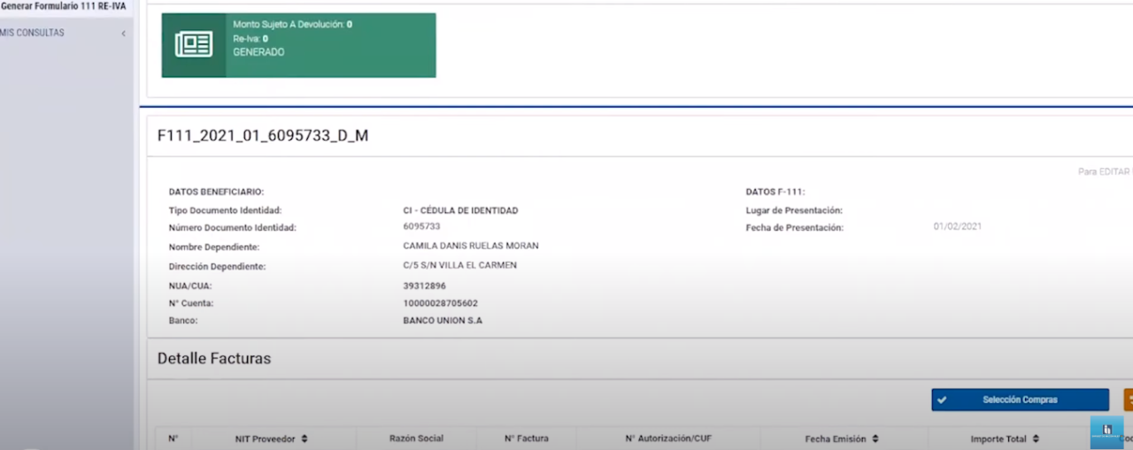 Cómo llenar el formulario 111 manualmente (Re-IVA)
