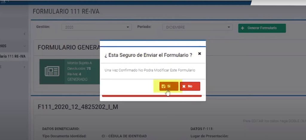 Cómo llenar el formulario 111 manualmente (Re-IVA)