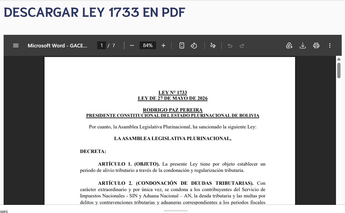 Ley 1733 de Alivio Tributario: qué te perdonan de verdad (y qué vas a ...